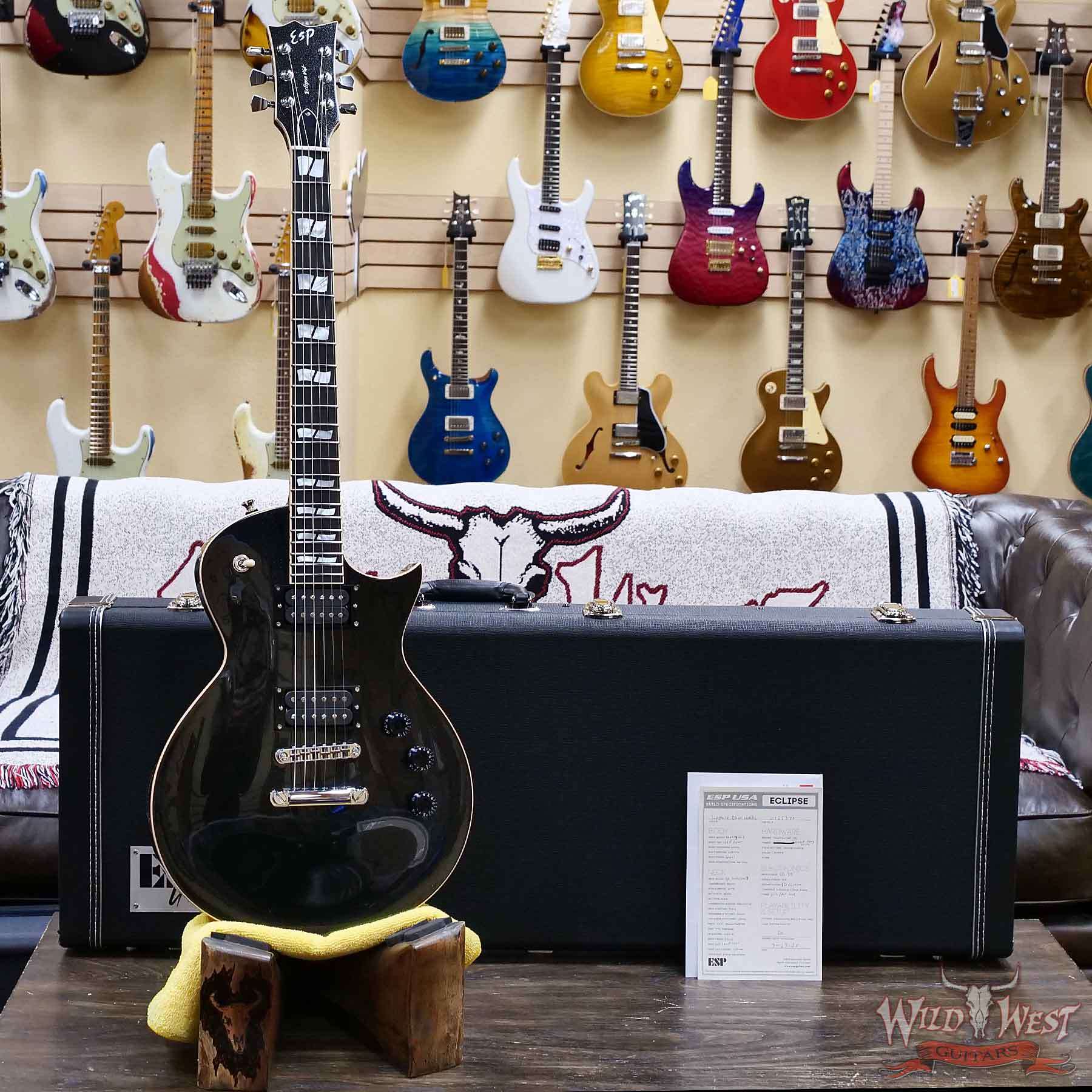 ESP USA Eclipse with Seymour Duncan 59/Custom Pickups Sapphire Black Metallic 8.45 LBS ...