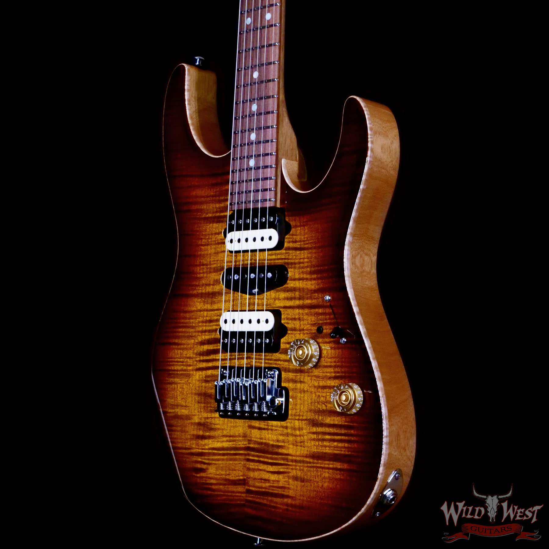 Suhr Custom Modern HSH with Blower Switch Flame Maple Top Bengal Burst ...